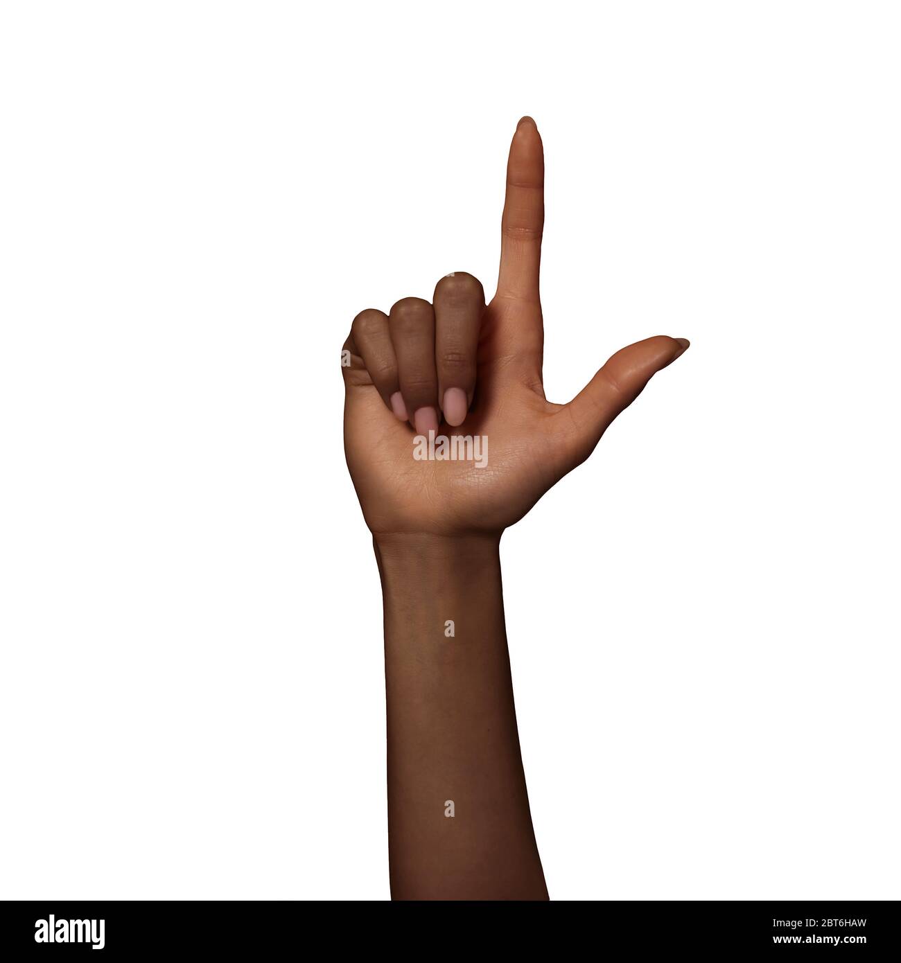 Hand showing black symbol manual language Stock Photo - Alamy