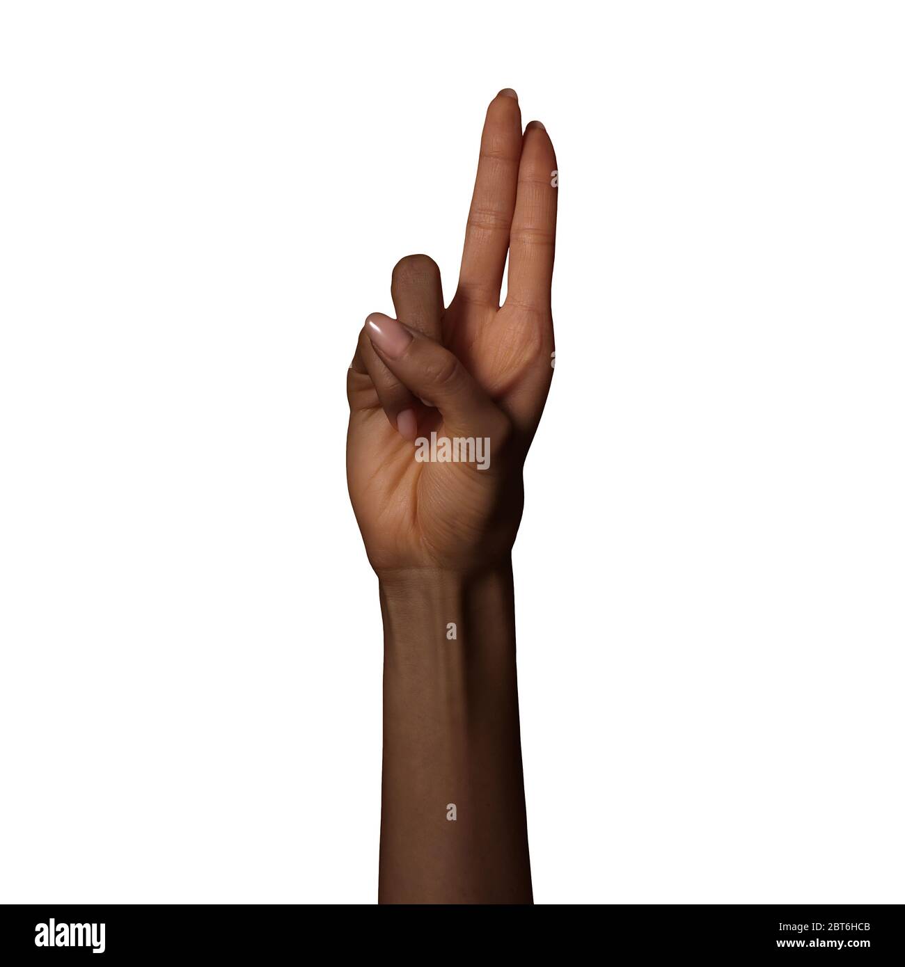 Hand showing black symbol manual language Stock Photo - Alamy