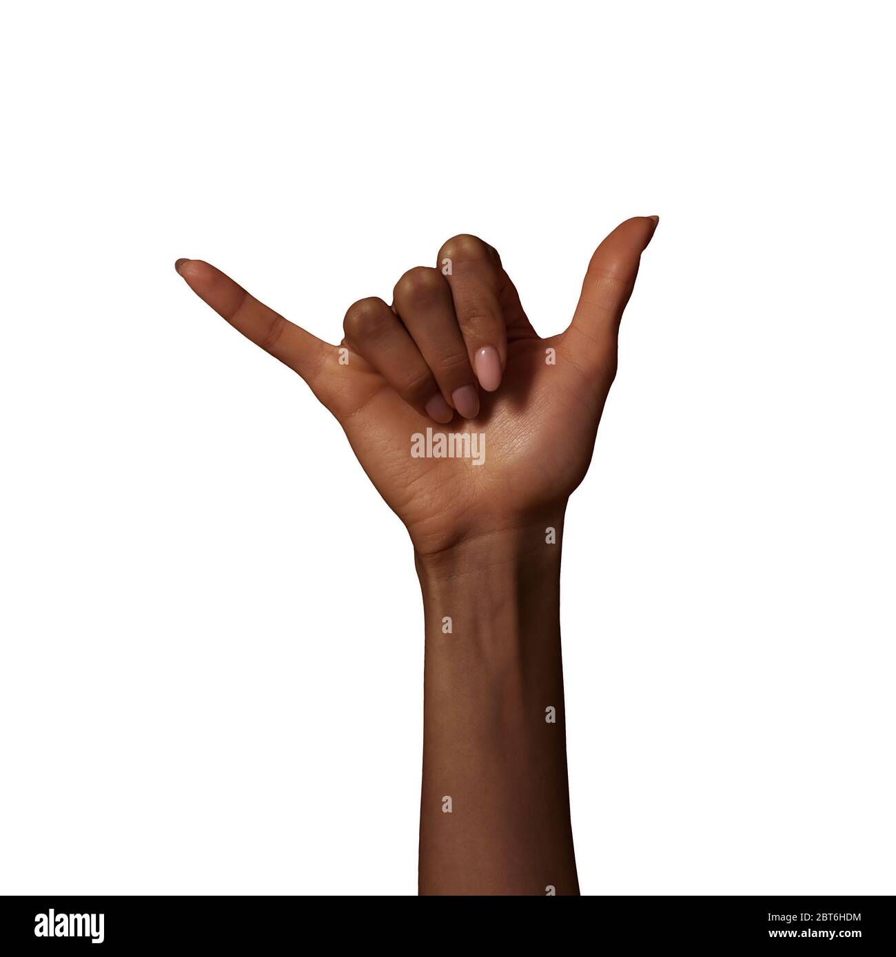 Hand showing black symbol manual language Stock Photo - Alamy