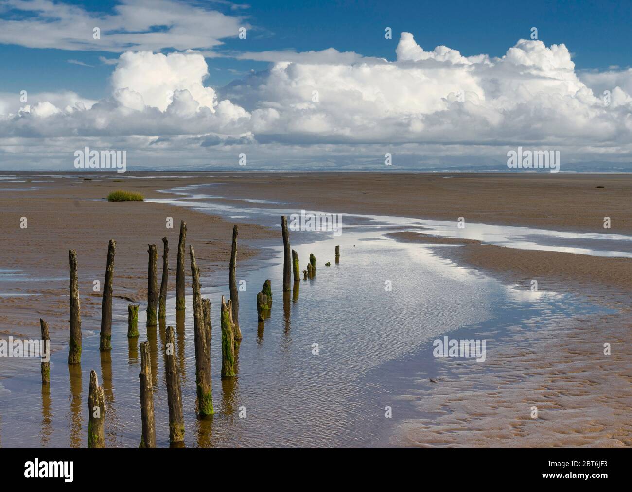 Jetty relics, meresehead, solway Firth Stock Photo - Alamy