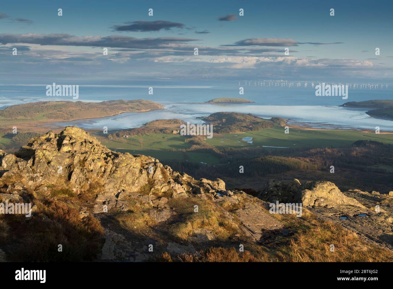 Screel view from summit to Auchencairn bay Orchardton and Balcary Stock ...