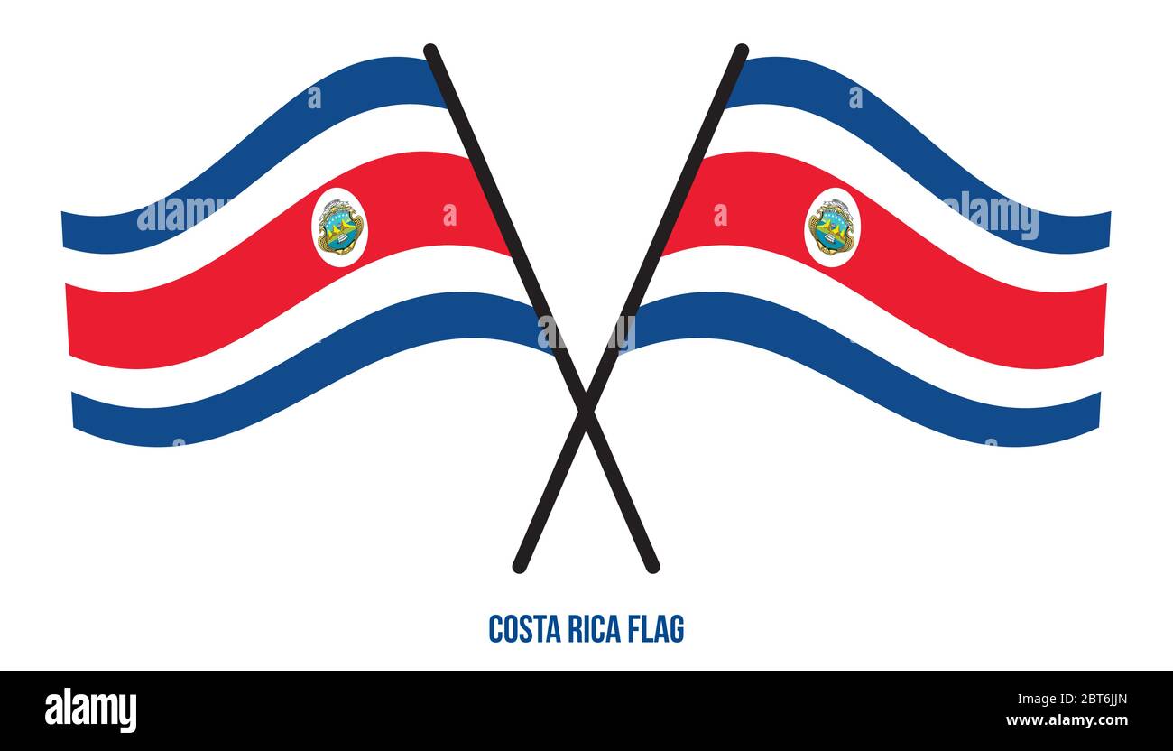 Costa Rican Flag Waving