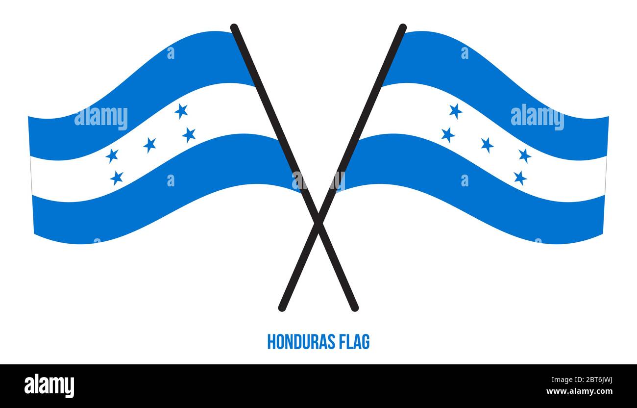 Honduras Flag Waving Vector Illustration on White Background. Honduras ...