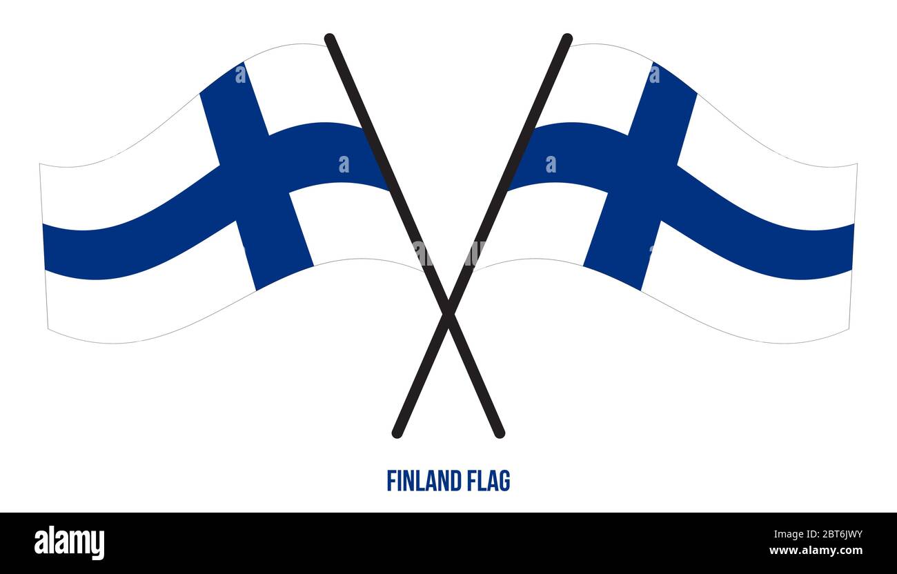 Finland Flag Waving Vector Illustration On White Background Finland