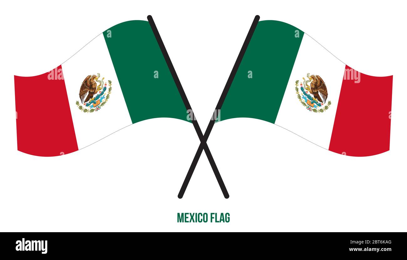 Mexican Flag Waving Clipart