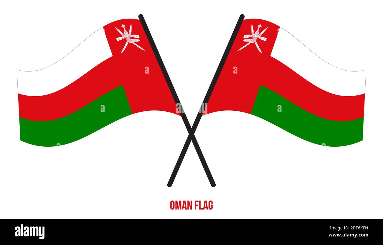 Oman Flag Waving Vector Illustration on White Background. Oman National ...