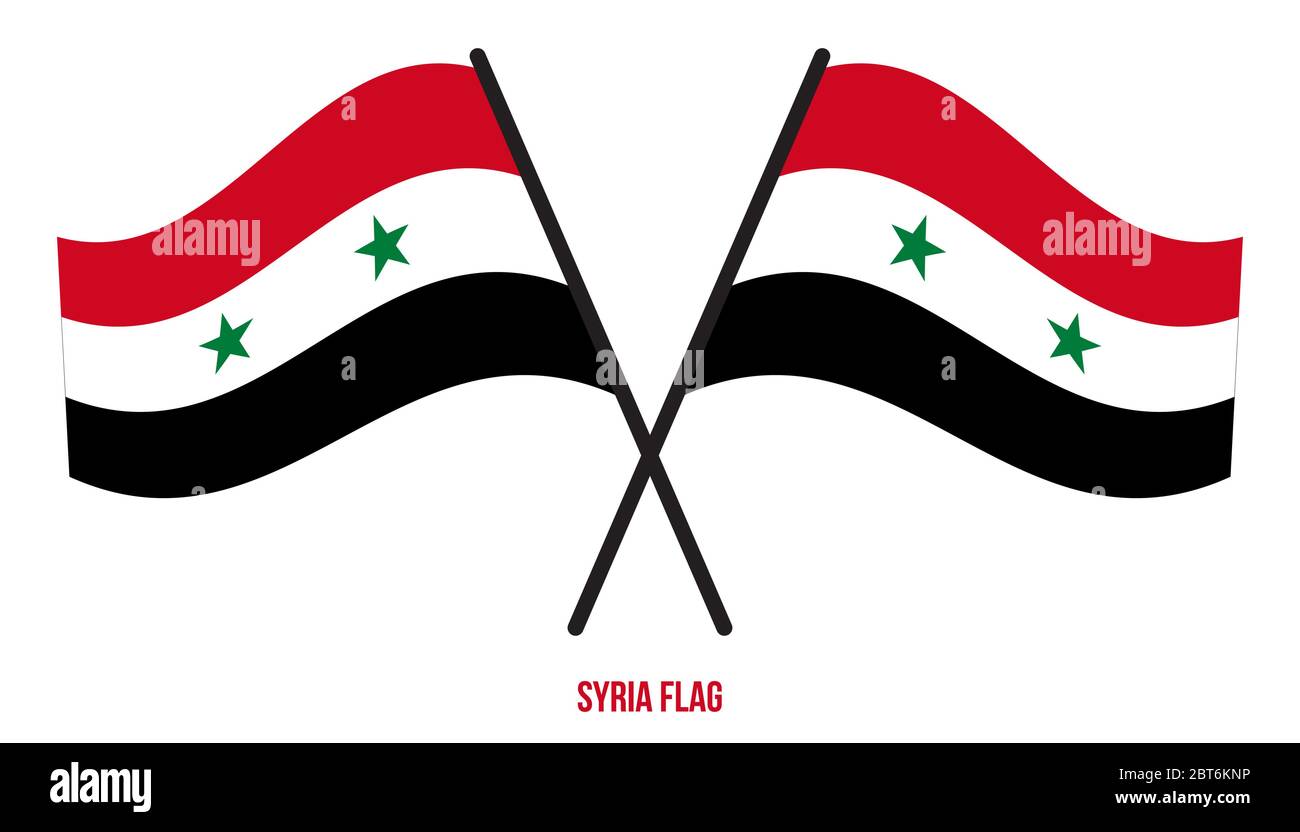 Syria Flag Waving Vector Illustration on White Background. Syria ...