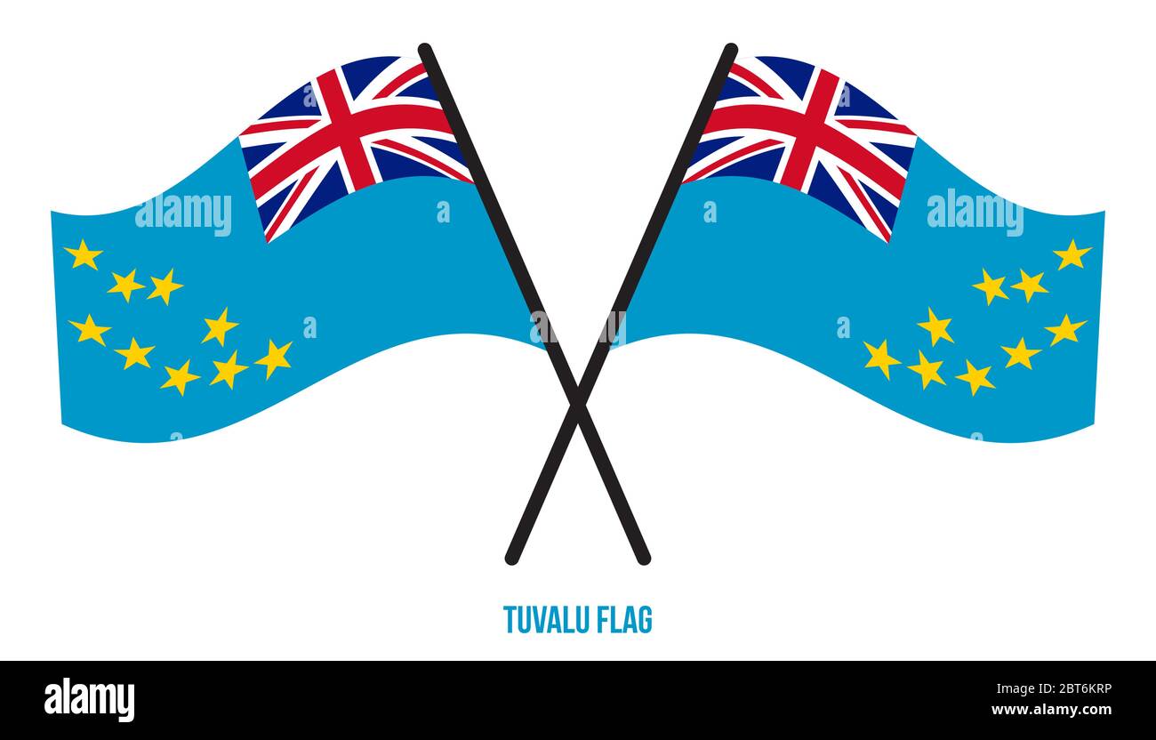 Tuvalu Flag Waving Vector Illustration on White Background. Tuvalu ...