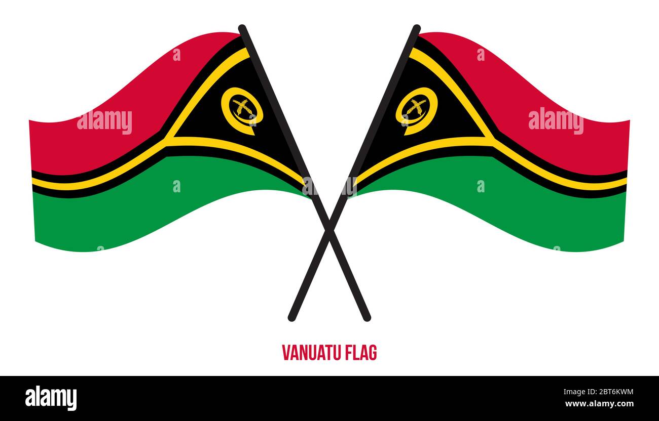 Vanuatu Flag Waving Vector Illustration on White Background. Vanuatu National Flag Stock Vector ...
