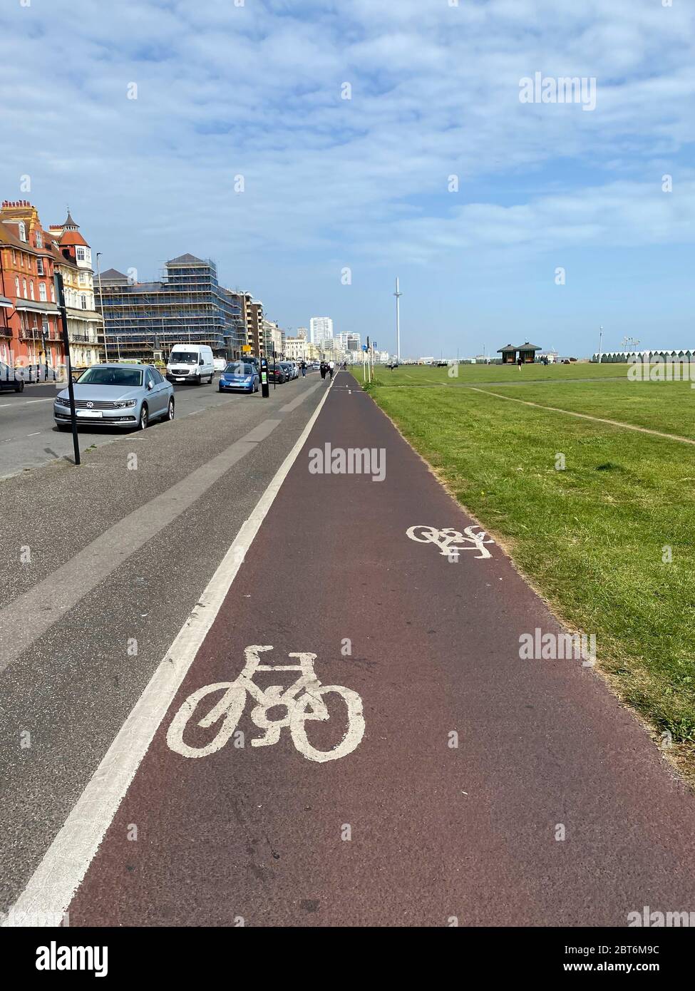 Empty cycle lane traffic hi-res stock photography and images - Alamy