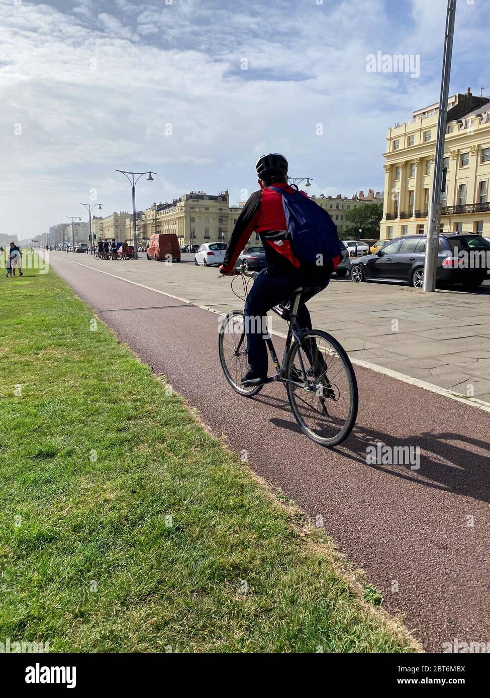 Biker and bike lane hi-res stock photography and images - Alamy