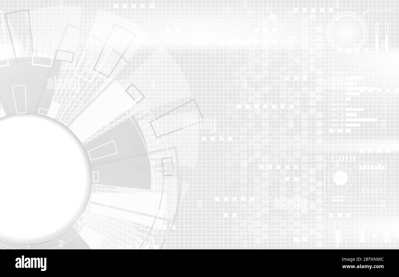 Abstract circles gray and white geometric structure elements various ...