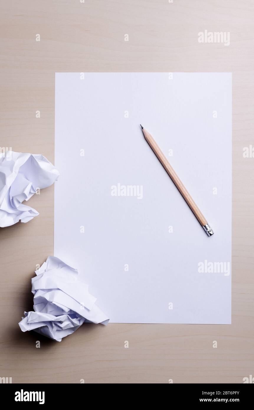 Crumpled paper desk hi-res stock photography and images - Alamy