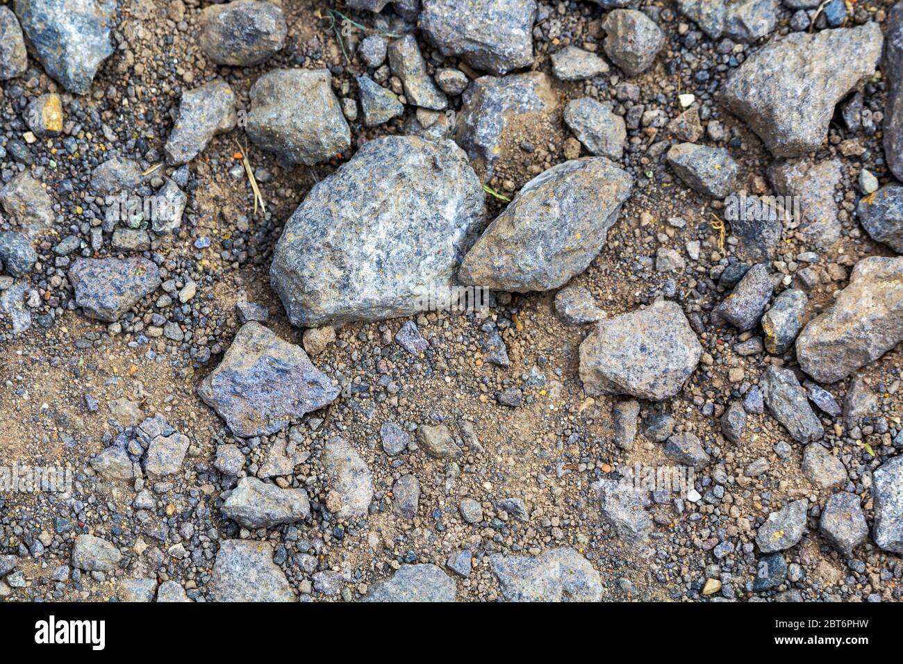 larger lumps of stone, gravel and sand as the foundation of a wind ...
