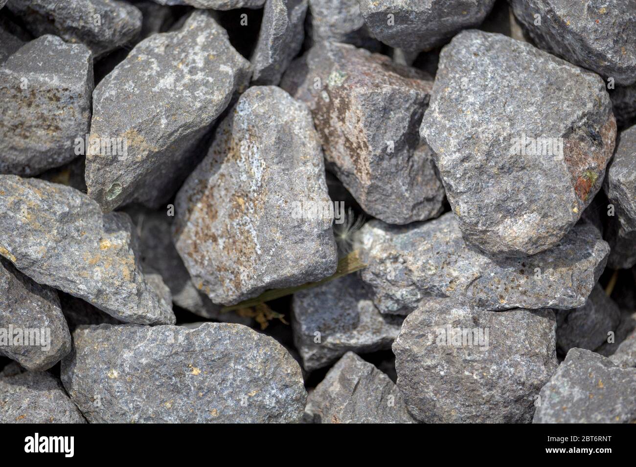 larger lumps of stone, gravel as the foundation of a wind turbine Stock ...