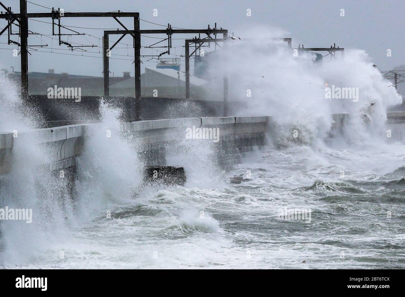 Saltcoats, UK. 23rd May, 2020. Strong gales with wind speeds over 65 ...