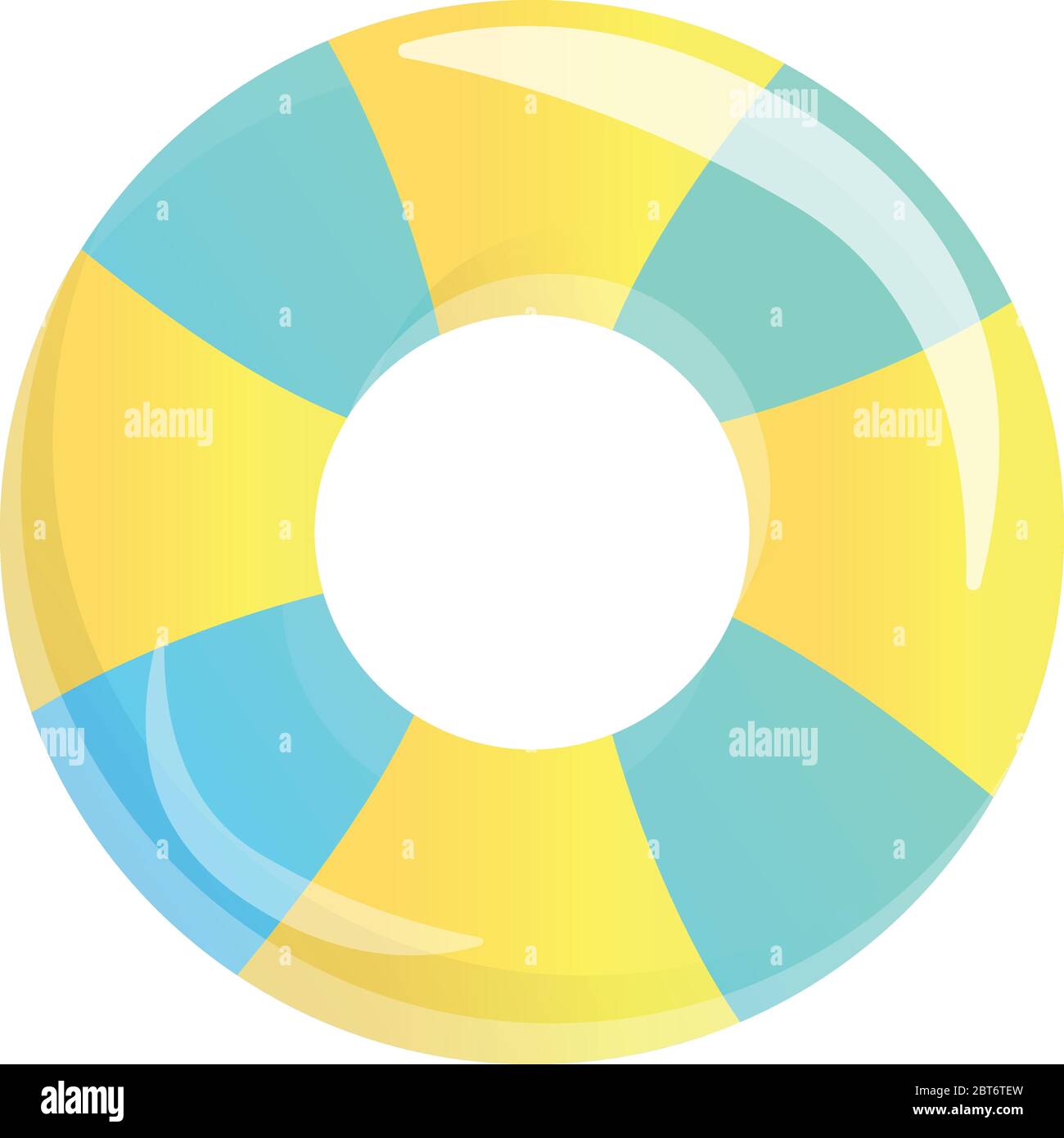 Striped inflatable ring icon. Cartoon of striped inflatable ring vector ...