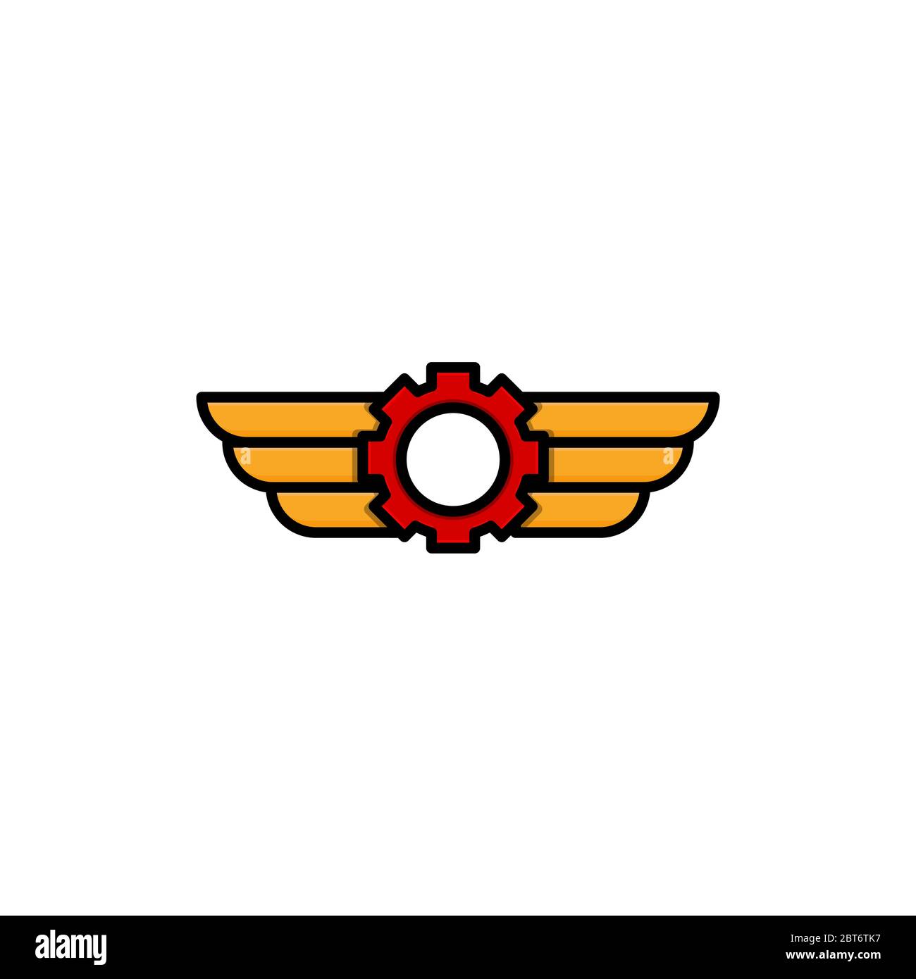 Gear with wings Cut Out Stock Images & Pictures - Alamy