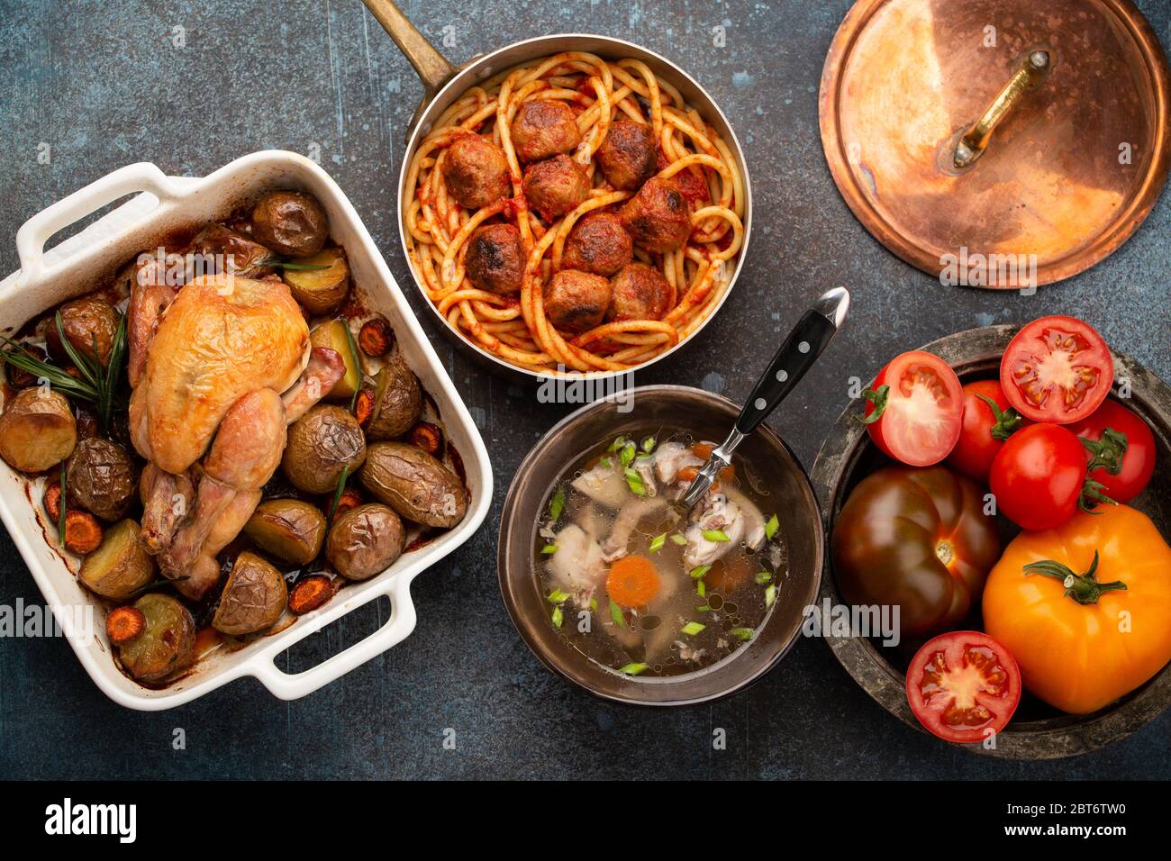Tasty homemade meals Stock Photo - Alamy