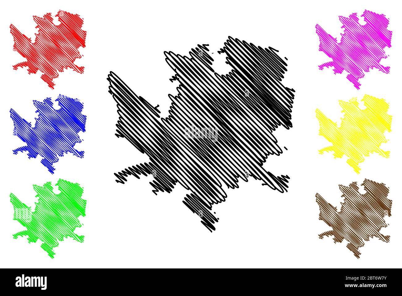 Andria City (Italian Republic, Italy, Apulia) map vector illustration ...