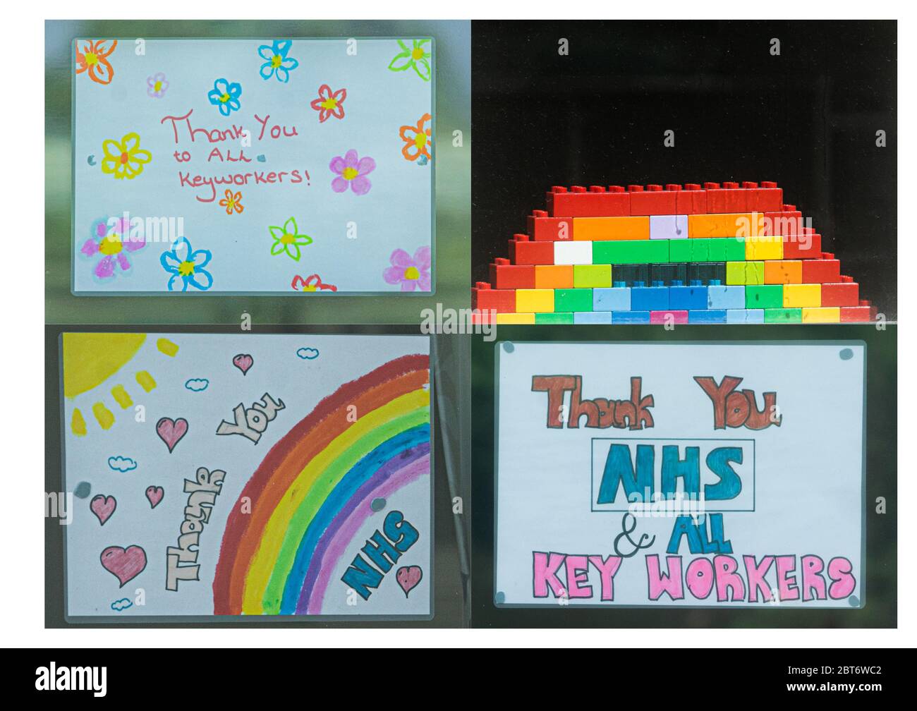 Nhs rainbow drawing drawings Cut Out Stock Images & Pictures - Alamy
