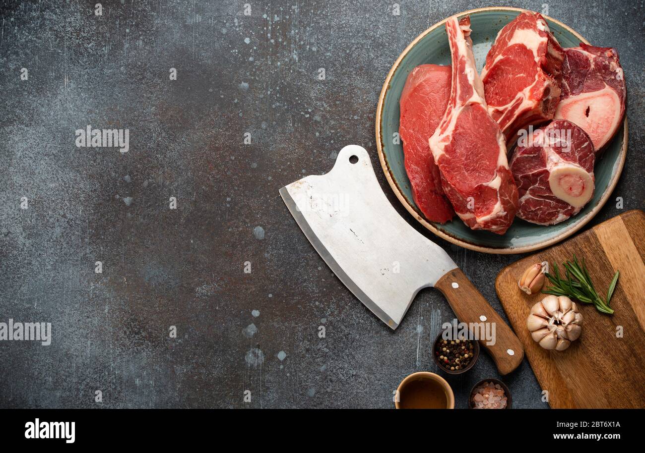 Assorted meat cuts Stock Photo - Alamy