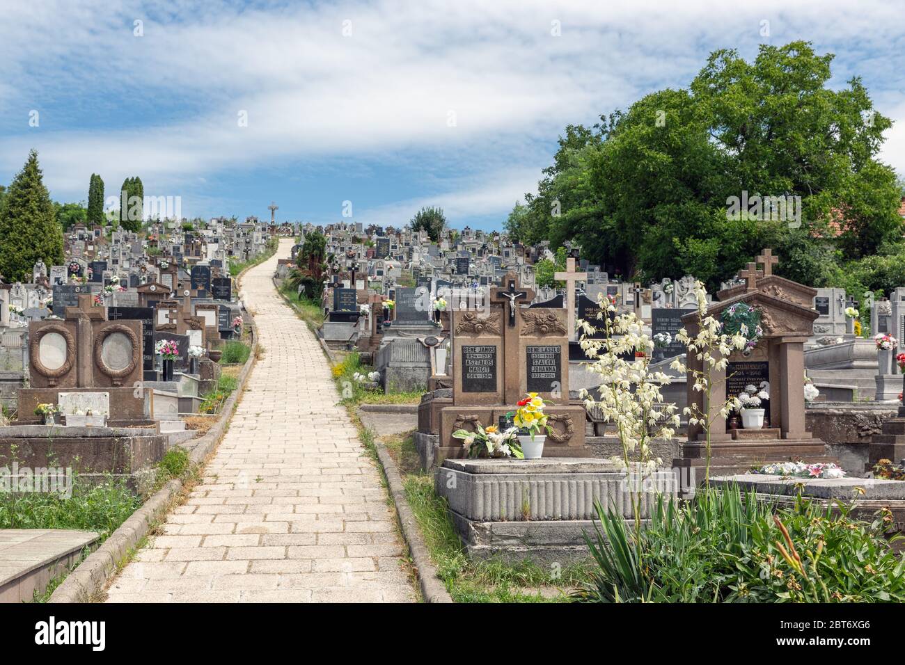 Grave gravestone graveyard pathway hi-res stock photography and images ...