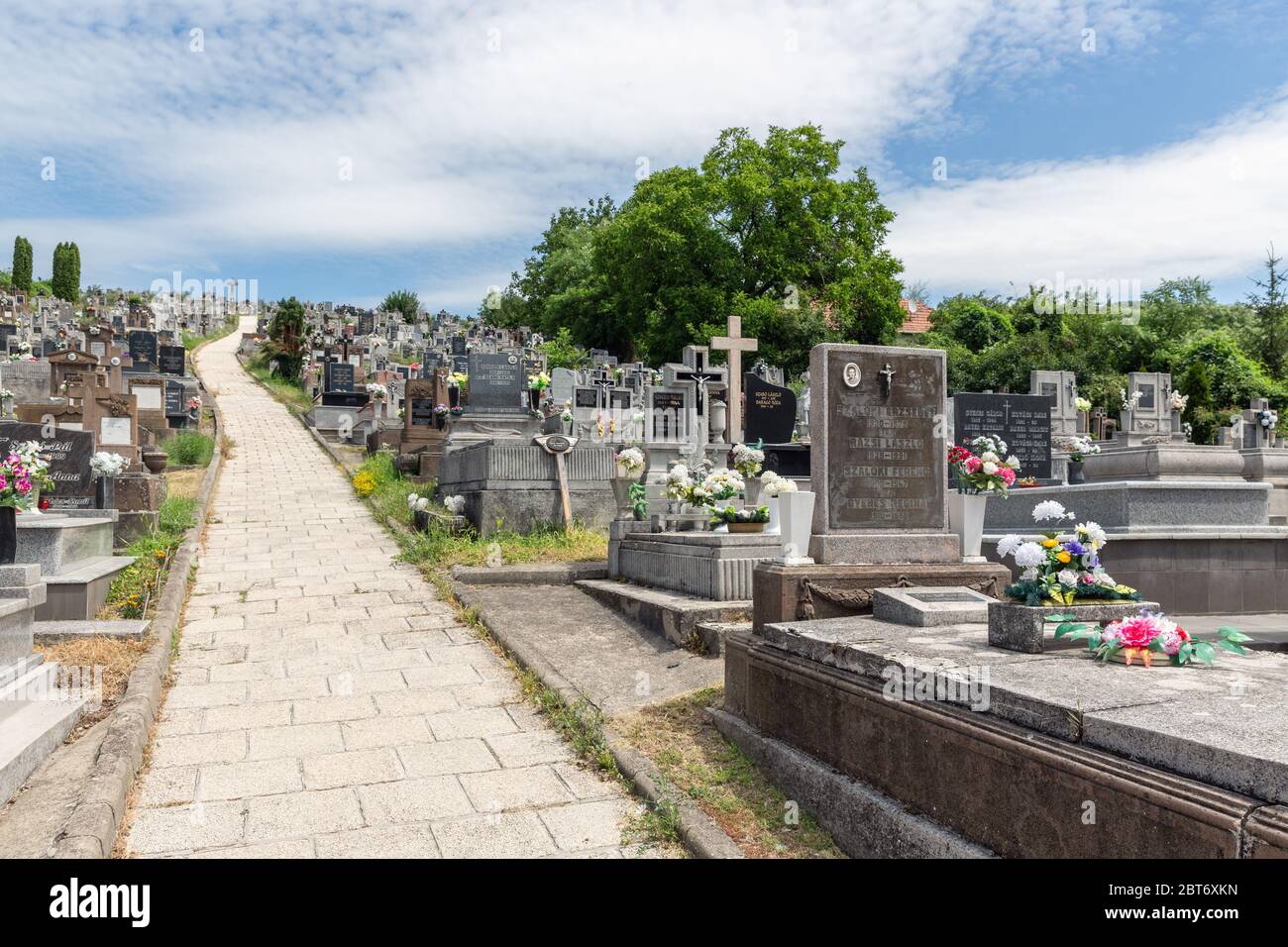 Grave gravestone graveyard pathway hi-res stock photography and images ...