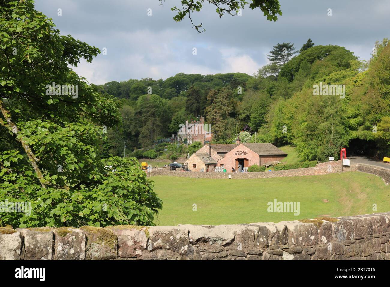 Wincle Brewery and field used for beer festival Stock Photo - Alamy