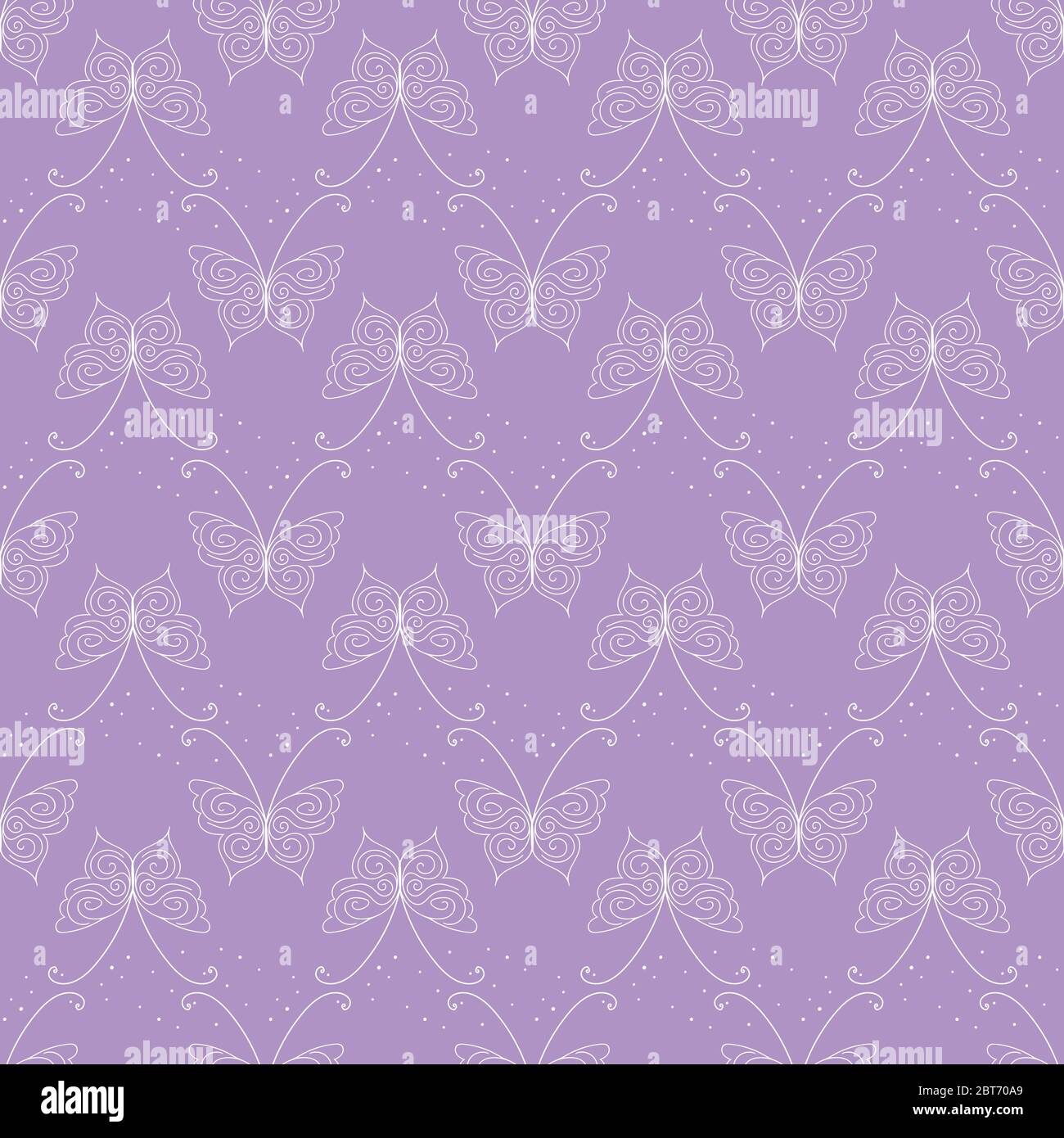 linear butterflies seamless vector lilac pattern Stock Vector Image ...