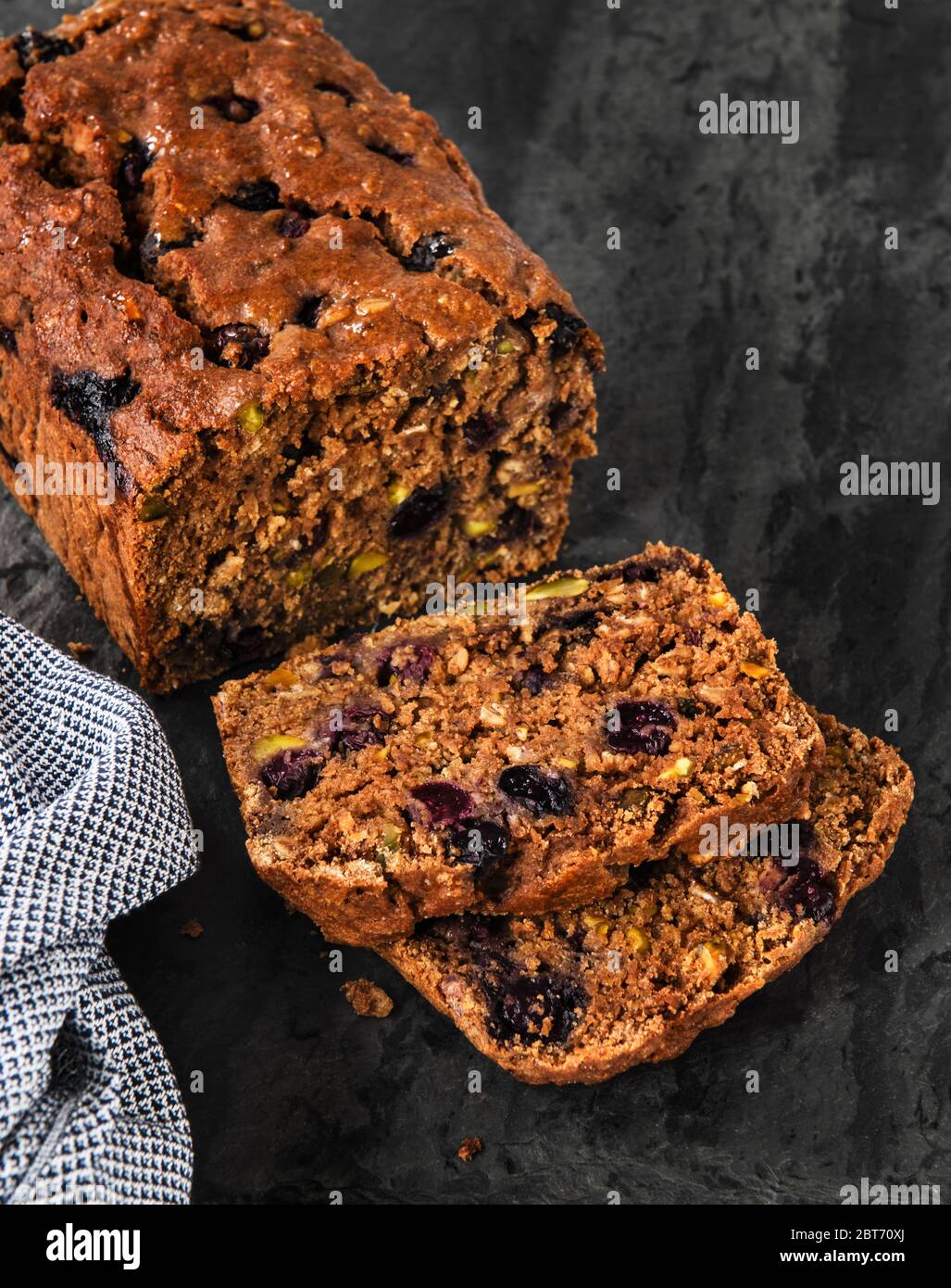 sweet bread with fruit and nuts Stock Photo - Alamy