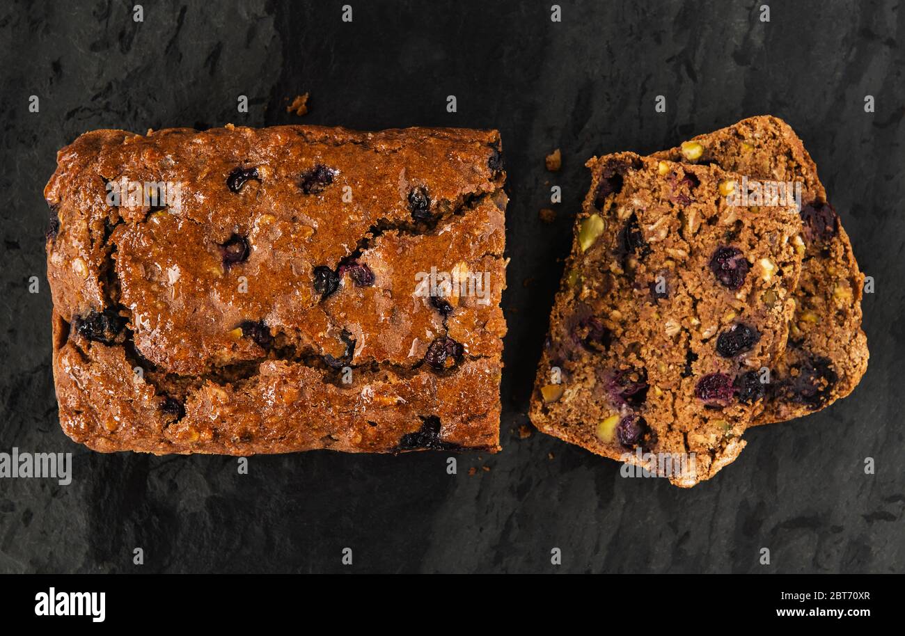 sweet bread with fruit and nuts Stock Photo - Alamy