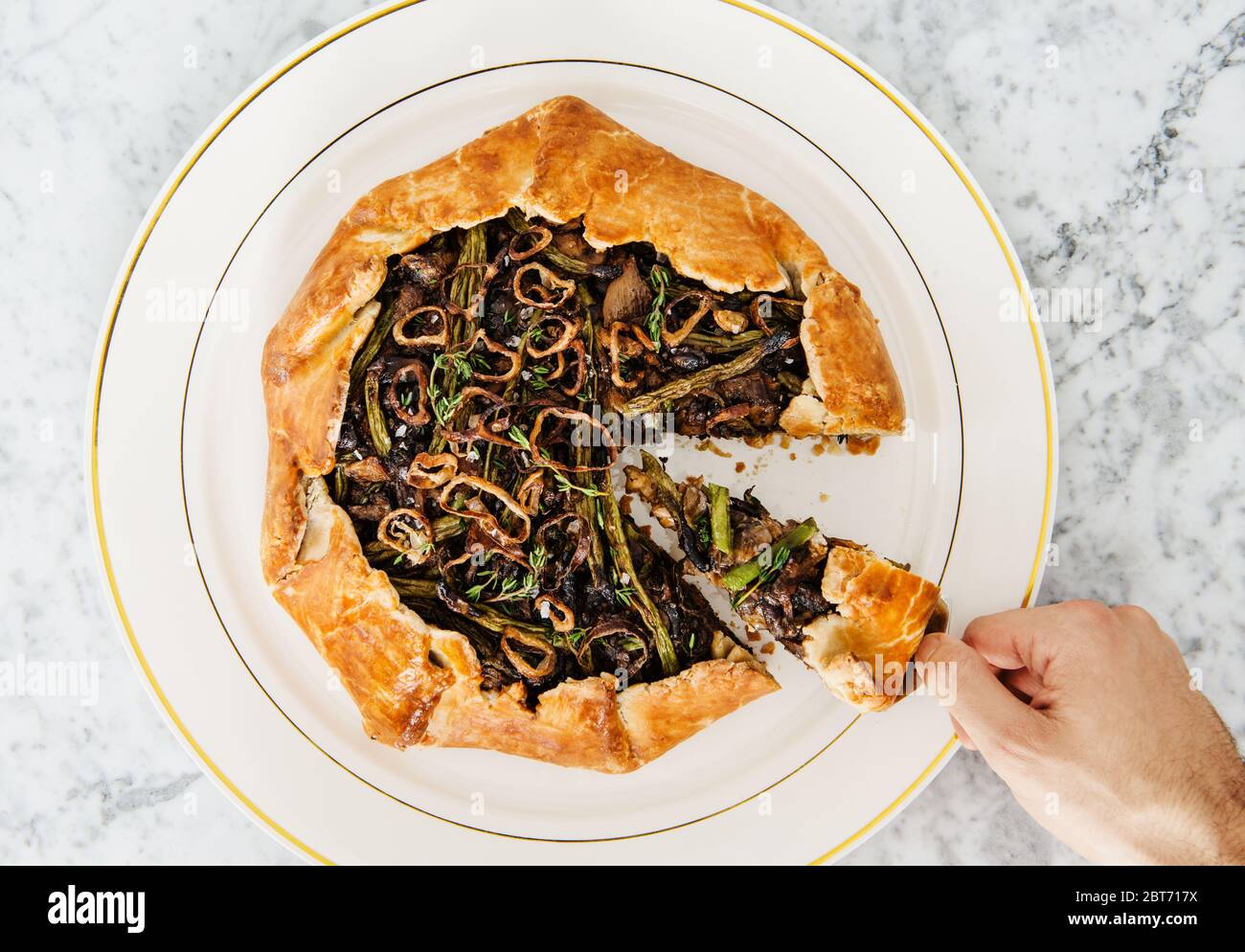 Savory Galette pie Stock Photo - Alamy