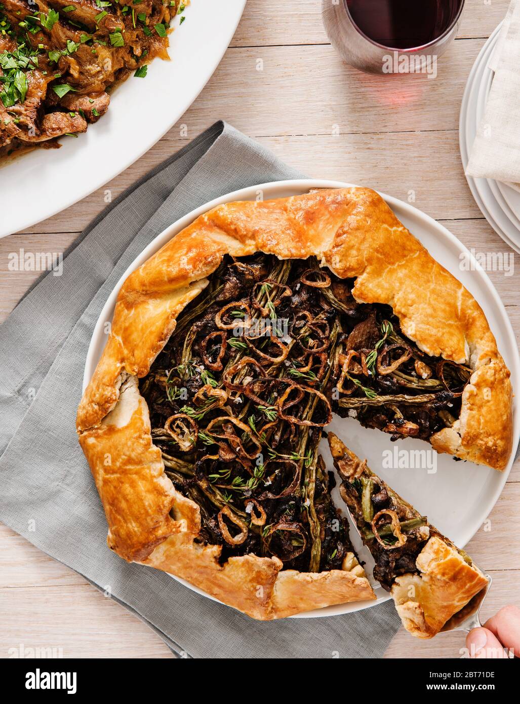 Savory Galette pie Stock Photo - Alamy