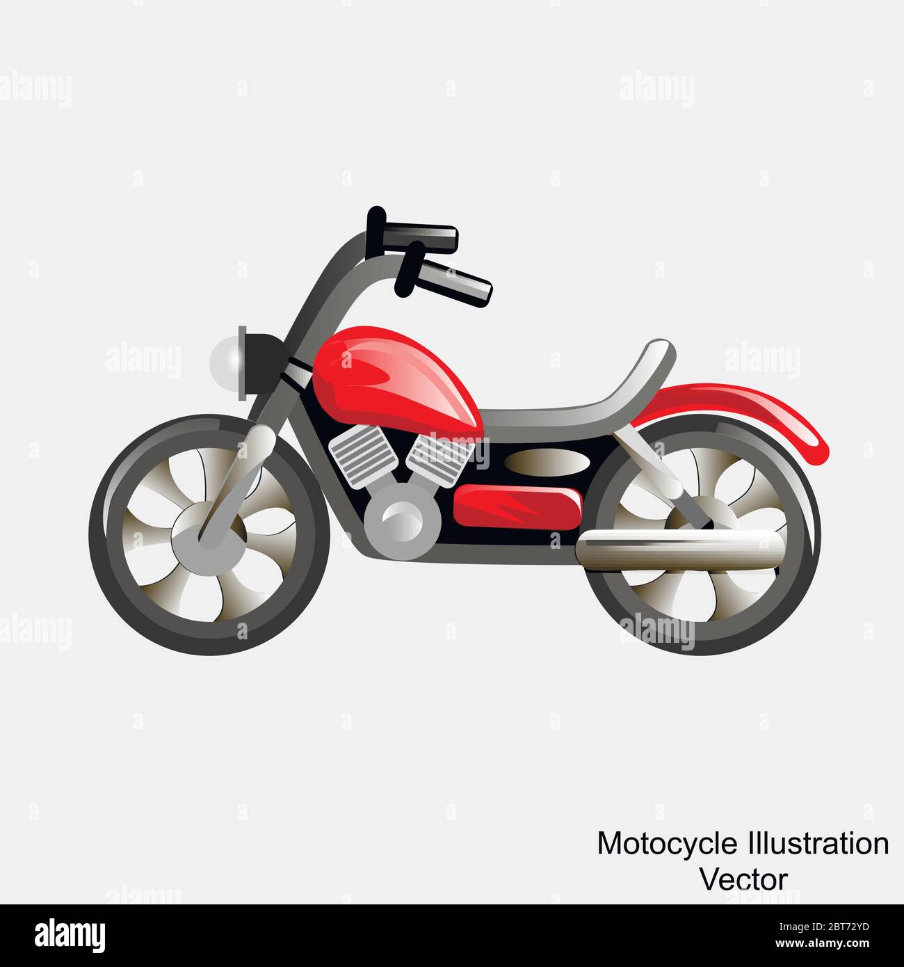 Bright Illustration of motorcycle. Stylized illustration. Vector ...