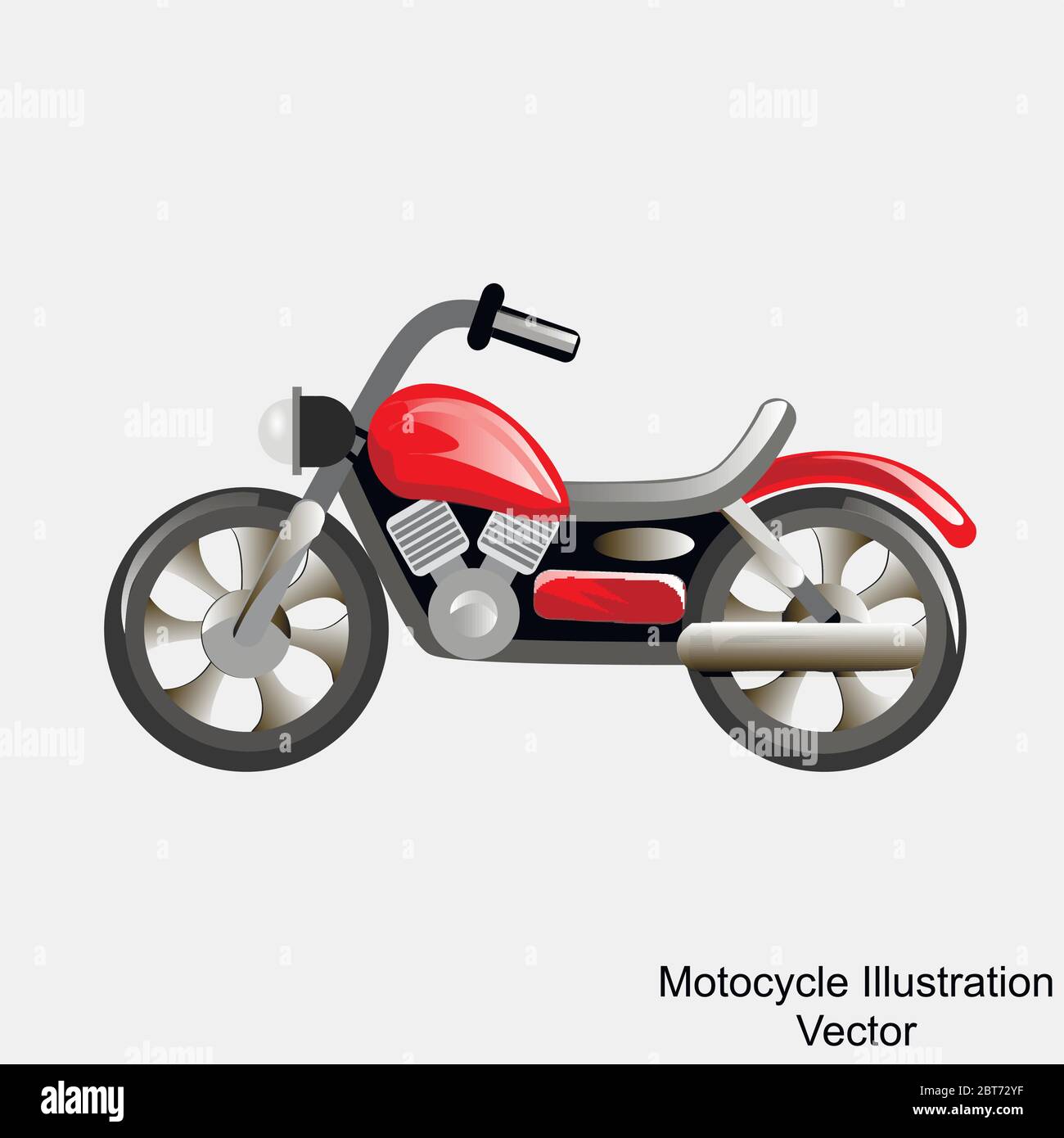 Bright Illustration of motorcycle. Stylized illustration. Vector ...
