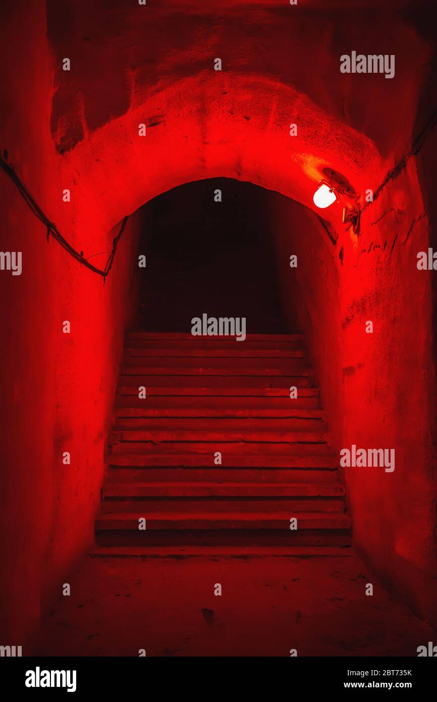 Inside bunker stairs hi-res stock photography and images - Alamy