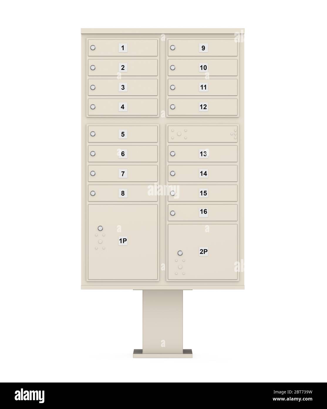 Cluster Mailbox Isolated Stock Photo - Alamy