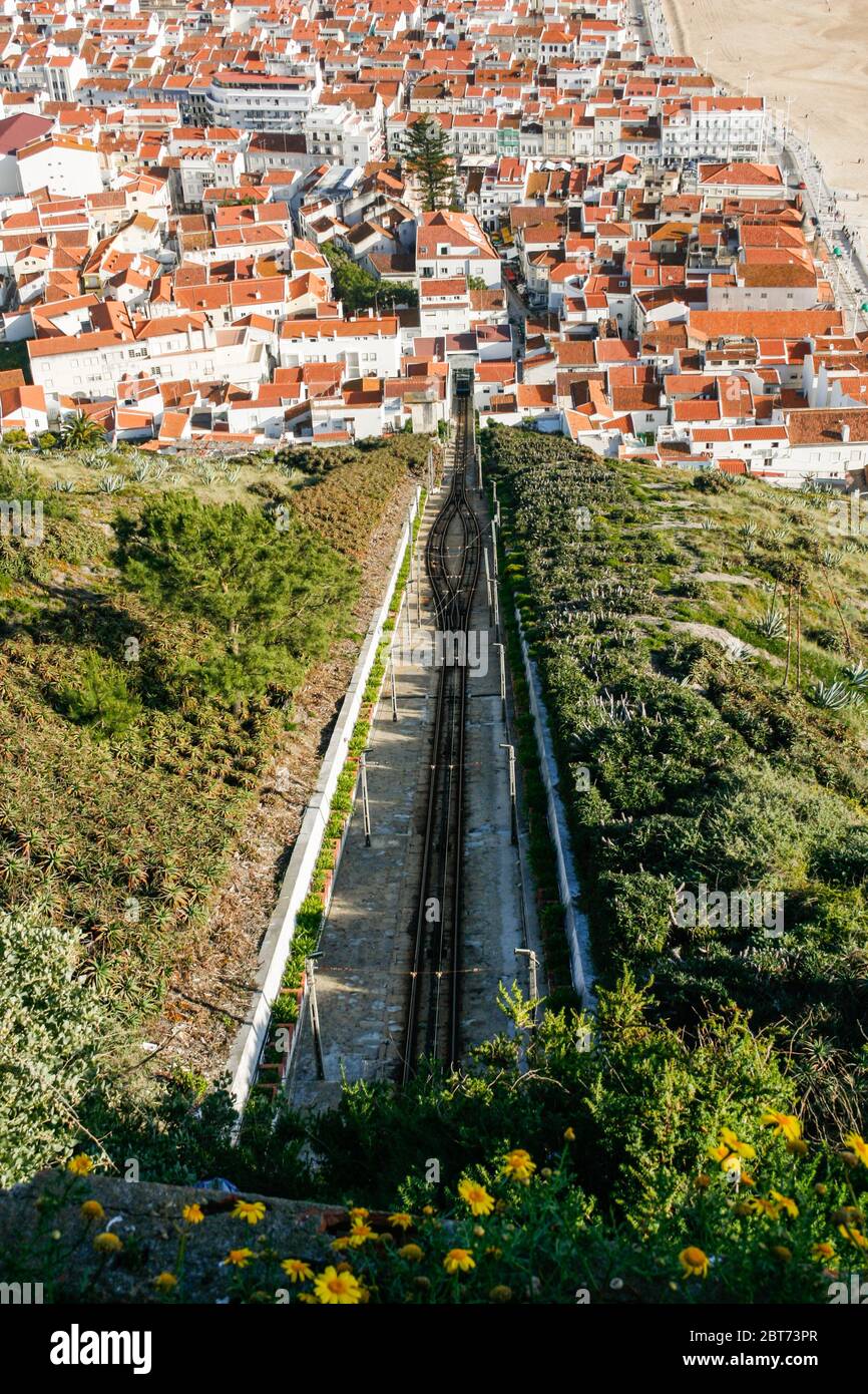 Nazare funicular hi-res stock photography and images - Alamy