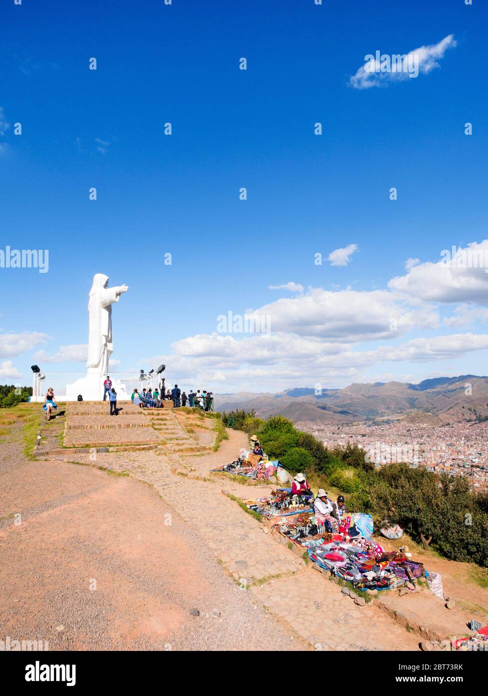 White christ statue cusco hi-res stock photography and images - Alamy