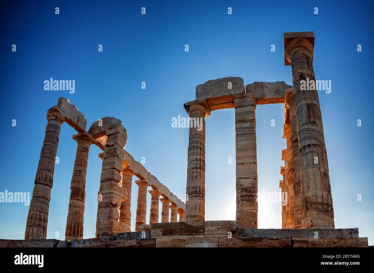 Poseidon's Temple in Cap Sounio, Greece Stock Photo - Alamy