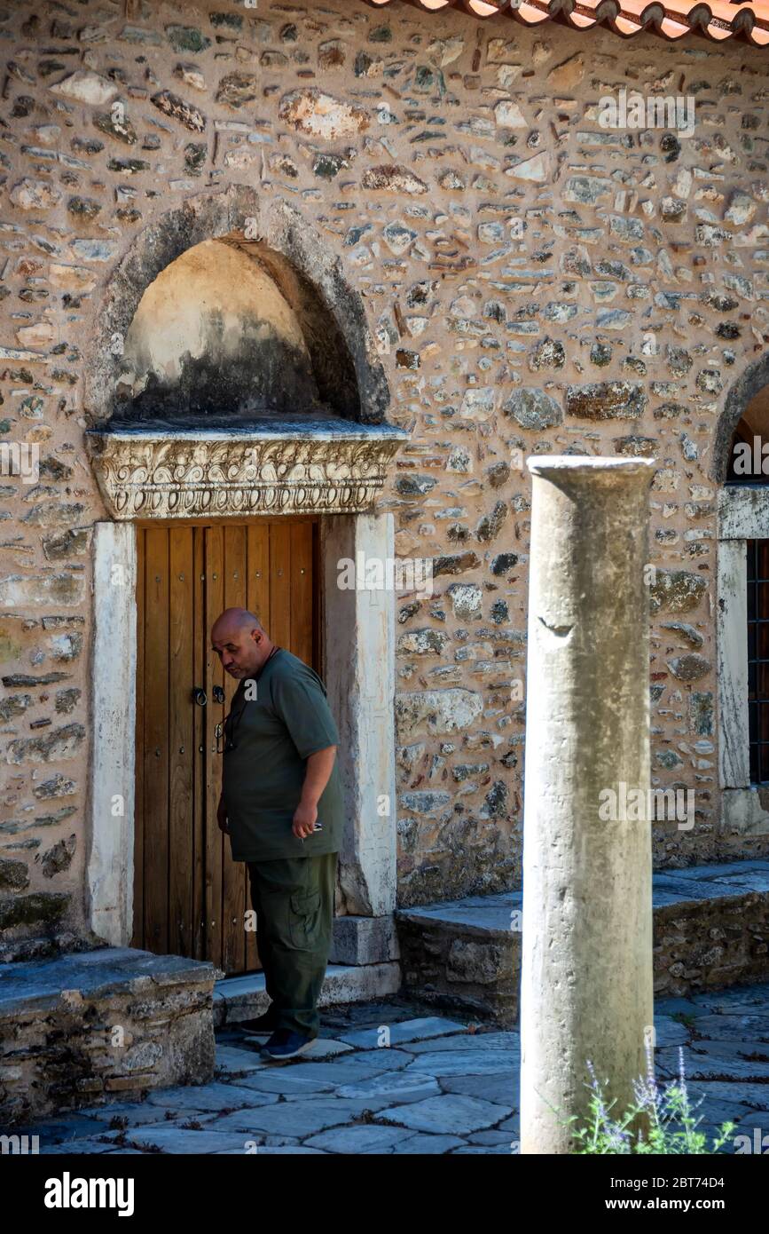 The church of the Kesariani monastery on mount Imitos Stock Photo - Alamy