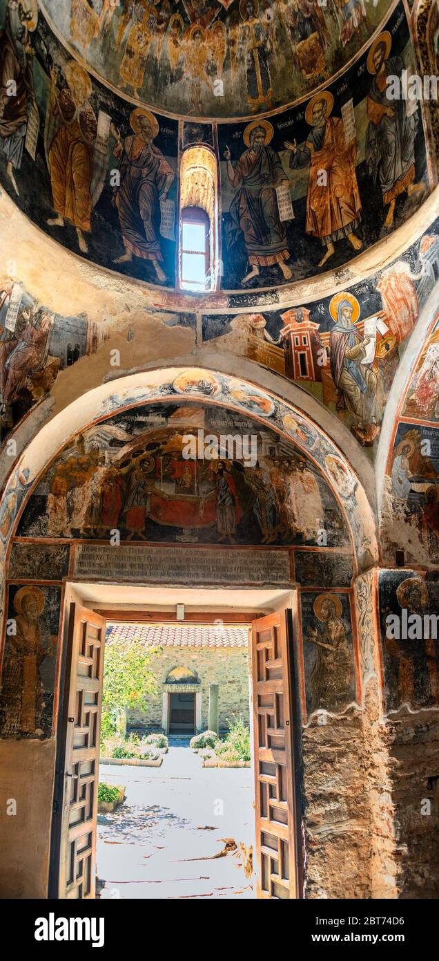 The church of the Kesariani monastery on mount Imitos Stock Photo - Alamy