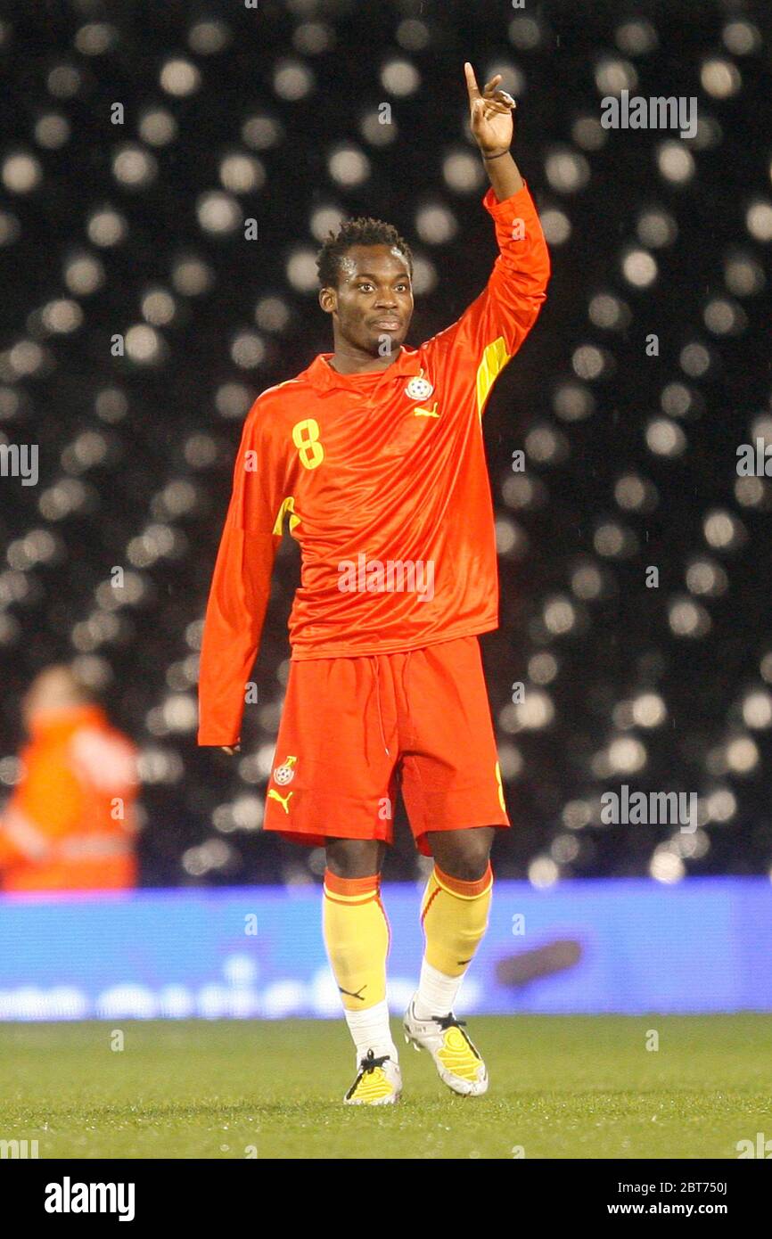 LONDON, UK. MARCH 26: Ghana's Michael Essien in action during ...