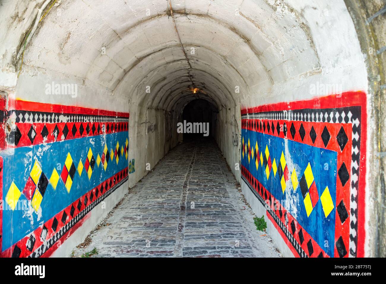 The cold war tunnel under the Fortress of Gjirokastra Stock Photo - Alamy