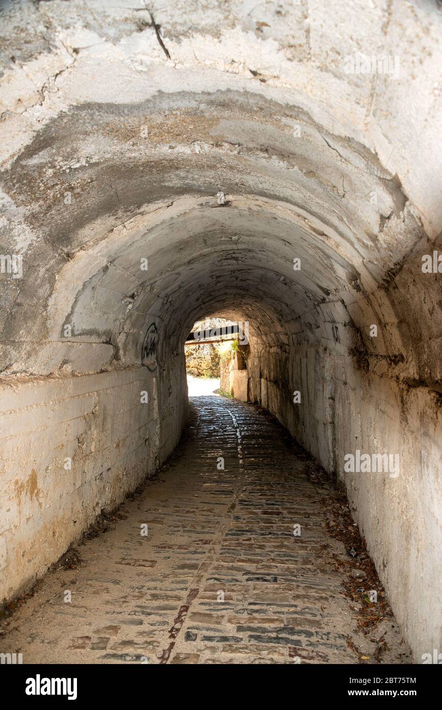 The cold war tunnel under the Fortress of Gjirokastra Stock Photo - Alamy