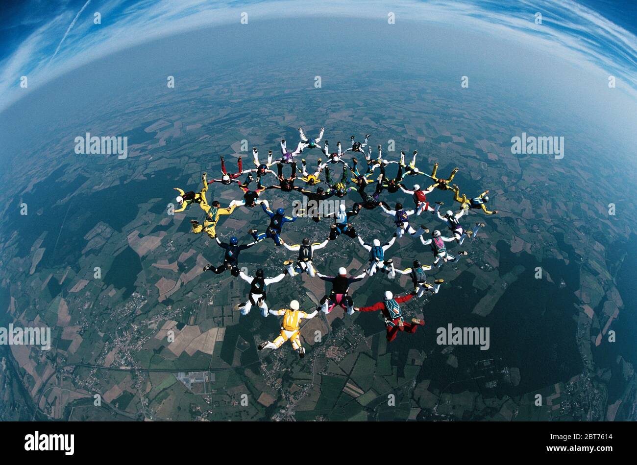 Skydivers formation hi-res stock photography and images - Alamy