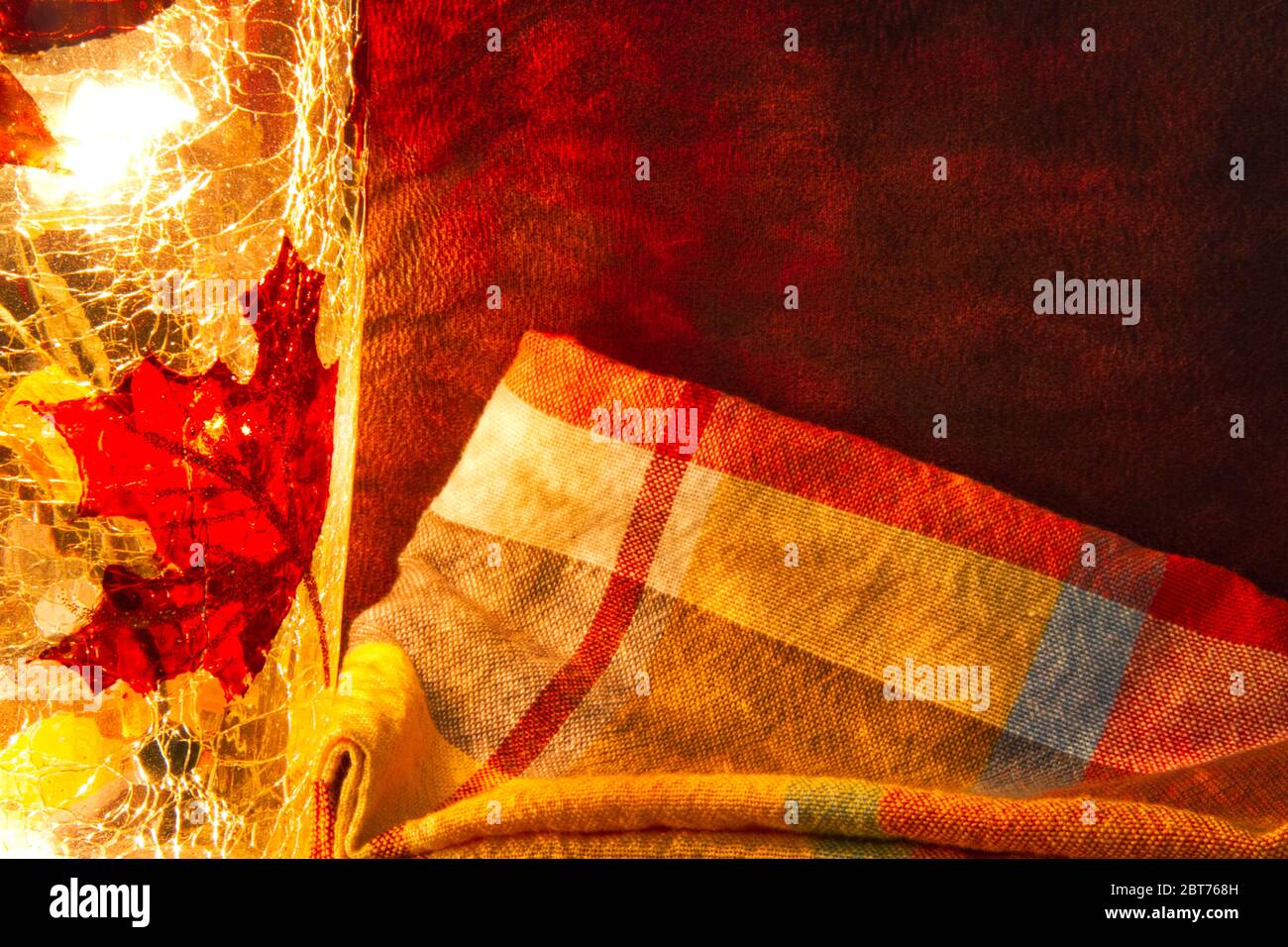 Fall Napkin with Light Stock Photo - Alamy