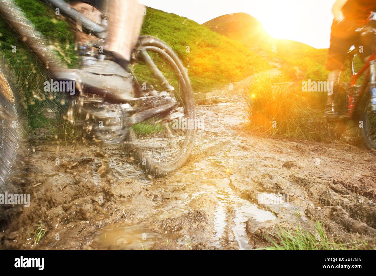 Happy cyclists in nature on hi-res stock photography and images - Alamy