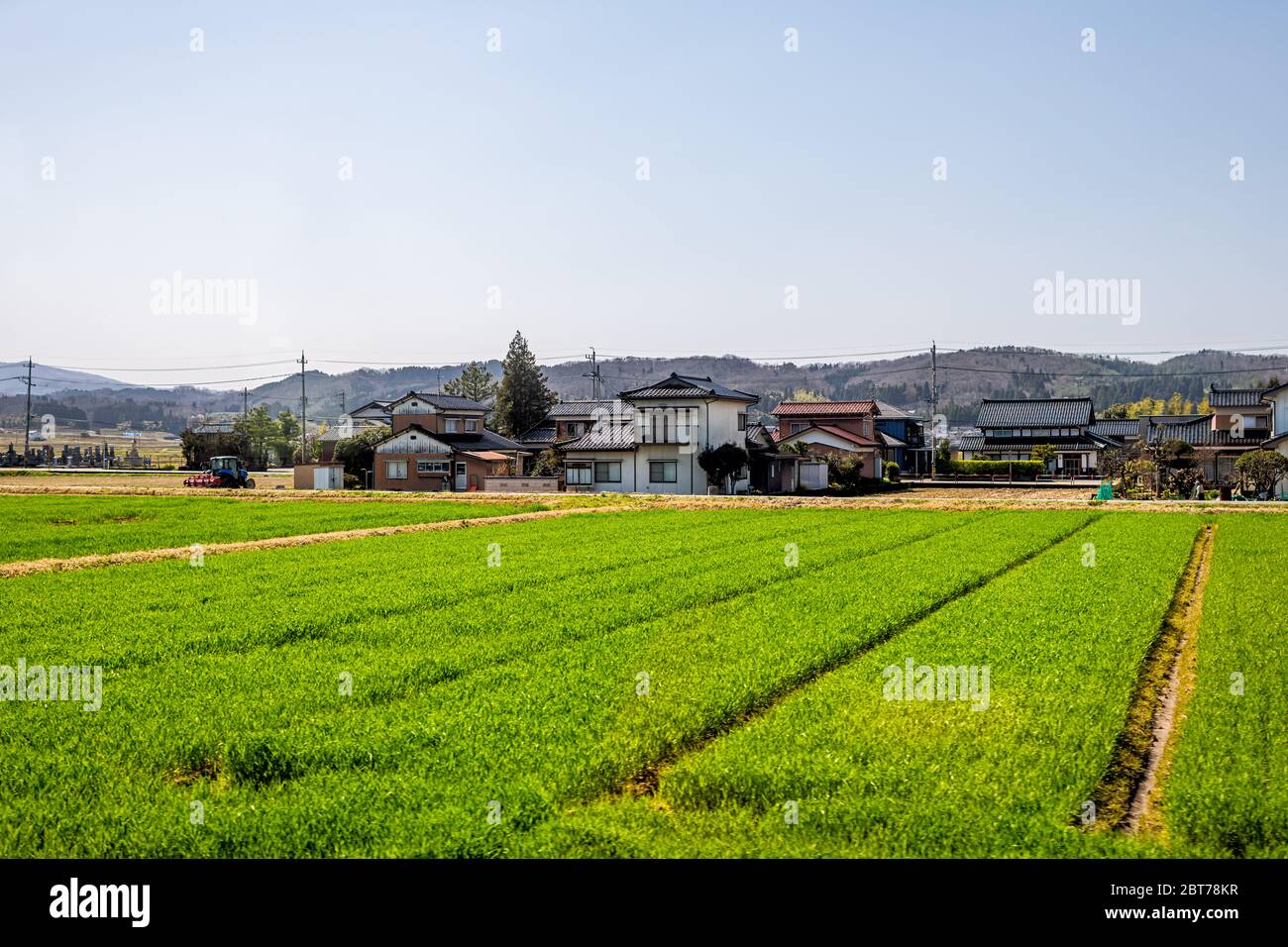Toyama, Japan countryside near Gifu prefecture during springtime with ...